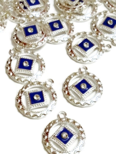 Blue Enamel With Clear Crystal Pendant Charms - Narcotics Anonymous ...
